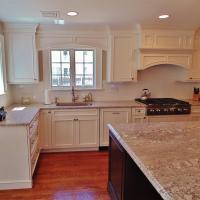 China Custom Luxury Solid Wood Kitchen Cabinets RTA Classical Design 18mm Plywood for sale