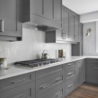 China Classical Solid Wood Grey Shaker Kitchen Cabinets Sets For Room Furniture for sale