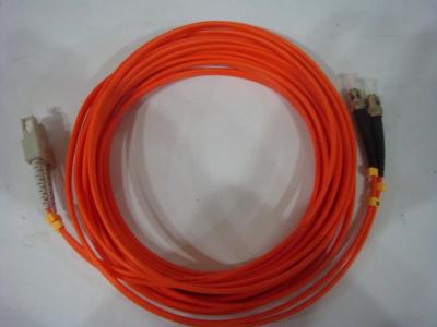 China SC/UPC-ST/UPC Multimode 62.5/125 Duplex 3.0mm 7m Patch Cord for sale