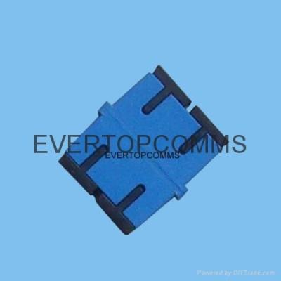 China SC Duplex without flange fiber optic adapter for sale