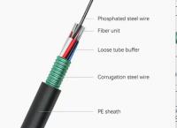 China GYTS 24 Core Outdoor Fiber Optic Cable SM G652D  Steel Tape Armored PE  Burial/aerial/duct Laying for sale