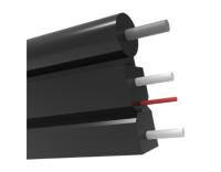 China Outdoor FTTH  Drop Optical Fiber Cable G657A1 SM SX 1 Core LSZH  3 Steel Wire 2X5mm Flat Cable for sale