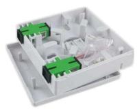 China 2 core fiber opitc terminal box, plastic ABS, white for sale