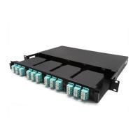 China 19 inch 1U 72 Ports 96 Ports Rack Mounted Ultra HD MPO Fiber Patch Panel for sale