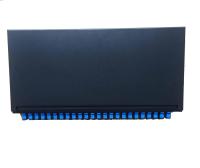 China SC Duplex type 482*200*45mm Dimension 24 Port 48 Core 1U Rack Type Fiber Optic Patch Panel without adapters for sale