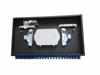 China SC Duplex type 482*200*45mm Dimension 24 Port 48 Core 1U Rack Type Fiber Optic Patch Panel without adapters for sale