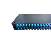 China 482*200*45mm with SC Duplex Adapters 1U 24 Port 48 Core Rack Type Optical Patch Panel for sale
