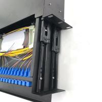 China 2U 3U 48 96 192 Cores Slide Drawer Type Optic Fiber Patch Panels SC LC FC Adapters Black / Grey for sale