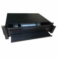 China 2U 3U 48 96 192 Cores Slide Drawer Type Optic Fiber Patch Panels SC LC FC Adapters Black / Grey for sale