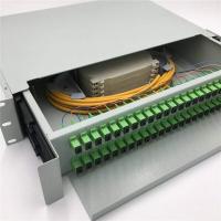 China 2U 3U 48 96 192 Cores Slide Drawer Type Optic Fiber Patch Panels SC LC FC Adapters Black / Grey for sale