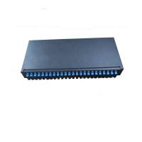 China 482*200*45mm Dimension 24 Port 48 Core 1U Rack Type SC Duplex Fiber Optic Patch Panel with Adapters for sale