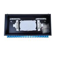 China 482*200*45mm Dimension 24 Port 48 Core 1U Rack Type SC Duplex Fiber Optic Patch Panel with Adapters for sale