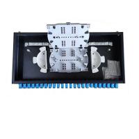 China 482*200*45mm Dimension 24 Port 48 Core 1U Rack Type SC Duplex Fiber Optic Patch Panel with Adapters for sale