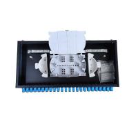 China 482*200*45mm Dimension 24 Port 48 Core 1U Rack Type SC Duplex Fiber Optic Patch Panel with Adapters for sale