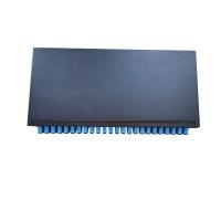 China 482*200*45mm Dimension 24 Port 48 Core 1U Rack Type SC Duplex Fiber Optic Patch Panel with Adapters for sale