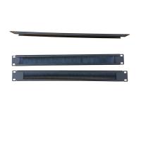 China 19 Inch 1U Black Metal Brush Patch Panel for Cable Management for sale