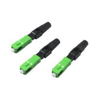 China Fast Connectors SC/APC Optical Fiber Quick Assembly Indoor WiFi Network Fiber Optic Connectors for sale