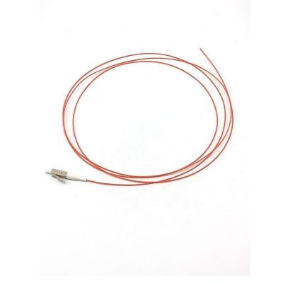 China Low Insertion Loss LC/PC MM OM1 62.5/125 0.9mm LSZH/PVC 1.5M Fiber Optic Pigtail for sale
