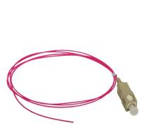 China SC/UPC Fiber Optic Pigtail 0.9mm Multimode OM4 Pink 1M for sale