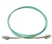 China LC-LC Fiber Optic Patch Cord MM 50/125 LC Duplex DOBLE   OM3 Aqua  3M for sale