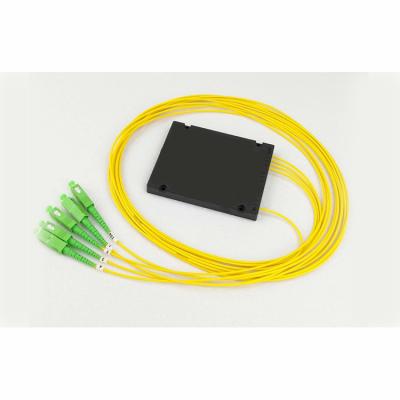 China SC/APC Connectors, ABS Box Type1*4 Single Mode Fiber Optic Splitters for sale