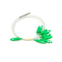 China 1 * 8 Steel Tube Type G657A SC / APC Connector 1m 0.9mm PLC Fiber Optic Splitters for sale