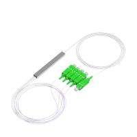 China 1X4 PLC  Fiber Optic Splitter SC/APC  Connector 0.9mm Cable 1m G657A Steel Tube for sale