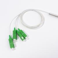China 1X4 PLC  Fiber Optic Splitter SC/APC  Connector 0.9mm Cable 1m G657A Steel Tube for sale