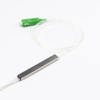 China 1X4 PLC  Fiber Optic Splitter SC/APC  Connector 0.9mm Cable 1m G657A Steel Tube for sale