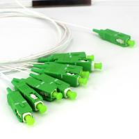 China 1X8 PLC  Fiber Optic Splitter SC/APC  Connector 0.9mm Cable 1m G657A Steel Tube for sale