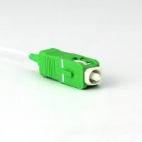 China 1X8 PLC  Fiber Optic Splitter SC/APC  Connector 0.9mm Cable 1m G657A Steel Tube for sale