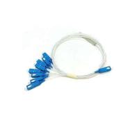 China G657A Steel Tube Type SC UPC Connector 1m 0.9mm 1 X 8 Optical Fibre PLC Splitter for sale