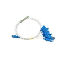 China Steel Tube Type G657A SC UPC Connector 1m 0.9mm 1 * 8 Optical Fibre PLC Splitter for sale