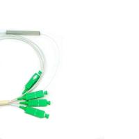 China G657A 1 * 4 Steel Tube Type  SC / APC Connector 1m 0.9mm PLC Optical Fiber Splitter for sale