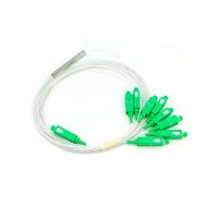 China 1.5m 1 * 8 Steel Tube Type G657A SC / APC Connector 1.5m 0.9mm PLC Fiber Optic Splitters for sale