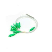 China 1m 0.9mm  G657A  1 * 8 Steel Tube Type SC APC Connector PLC Fibre Optic Splitters for sale
