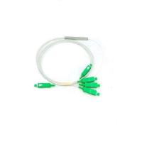 China G657A 1 * 4 Steel Tube Type  SC / APC Connector 1m 0.9mm PLC Optical Fiber Splitter for sale