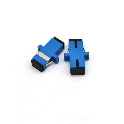 China Blue Green ceramic PVC Singlemode Simplex SC/PC SC/APC Fiber Optical Adapter Optical coupler with ear for sale
