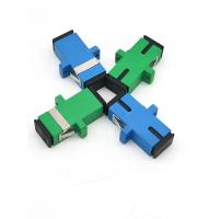 China Blue Green ceramic PVC Singlemode Simplex SC/PC SC/APC Fiber Optical Adapter Optical coupler with ear for sale