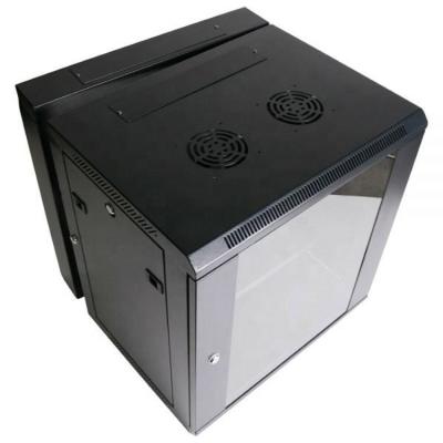 China Safe protection Broadband Network 600*550mm Swing Wall 12u Rack Cabinet for sale