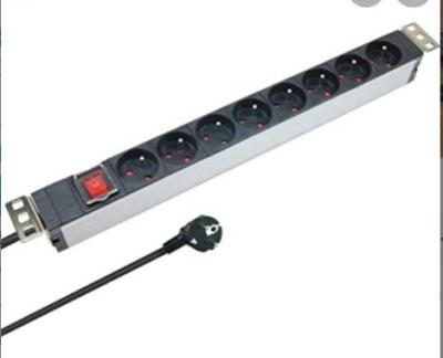China 6 Way 8 Way 19 Inches Aluminum PUD for Network Cabinet  Germany France Europe  America for sale