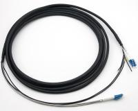 China Black Color 2 Core Singlemode Duplex LSZH GYFJH Outdoor PDLC-DLC Fiber Optic Patch Cord Branch with armor for sale