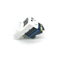 China French Type UTP Cat6 Toolless Keystone Jack legrand style RJ45 faceplate single port 45*22.5mm for sale