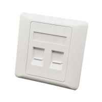 China 86 Type 86*86mm RJ45 Single and Dual Port Face Plate Wall Plate for Network for sale