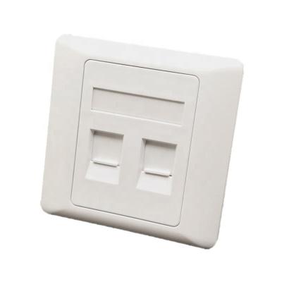 China 86 Type 86*86mm RJ45 Single and Dual Port Face Plate Wall Plate for Network for sale