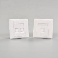 China 86 Type 86*86mm RJ45 Single and Dual Port Face Plate Wall Plate for Network for sale
