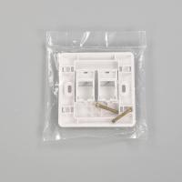 China 86 Type 86*86mm RJ45 Single and Dual Port Face Plate Wall Plate for Network for sale