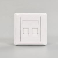China 86 Type 86*86mm RJ45 Single and Dual Port Face Plate Wall Plate for Network for sale