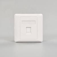 China 86 Type 86*86mm RJ45 Single and Dual Port Face Plate Wall Plate for Network for sale