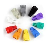 China RJ45 Boot 8P8C RJ45 Cat5e Cat6 Cable Boots Modular Plug Cover PVC  Connector Boot for sale